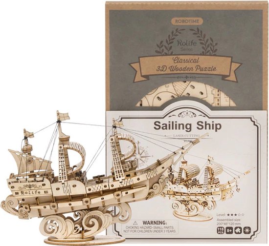 Robotime Modelbouwpakket Sailing Ship 12 Cm Hout 118-delig | bol