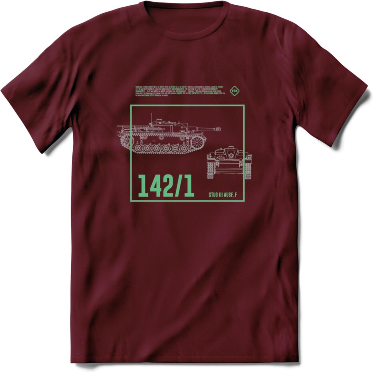 Stug 3 Tank Destroyer leger T-Shirt | Unisex Army Tank Kleding | Dames ...