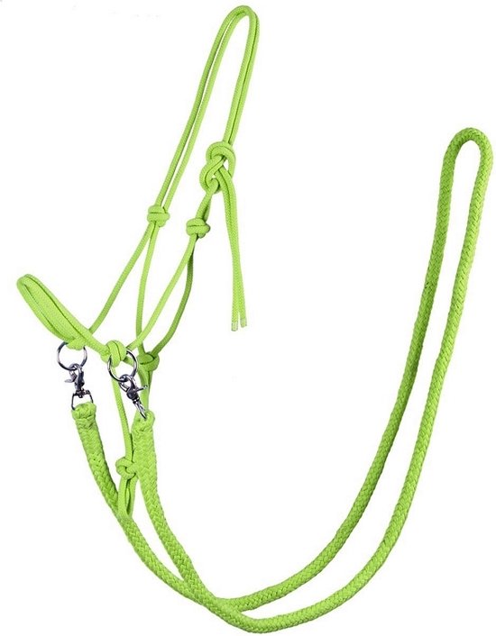 QHP Touwhalster met teugel - maat Cob - lime | bol
