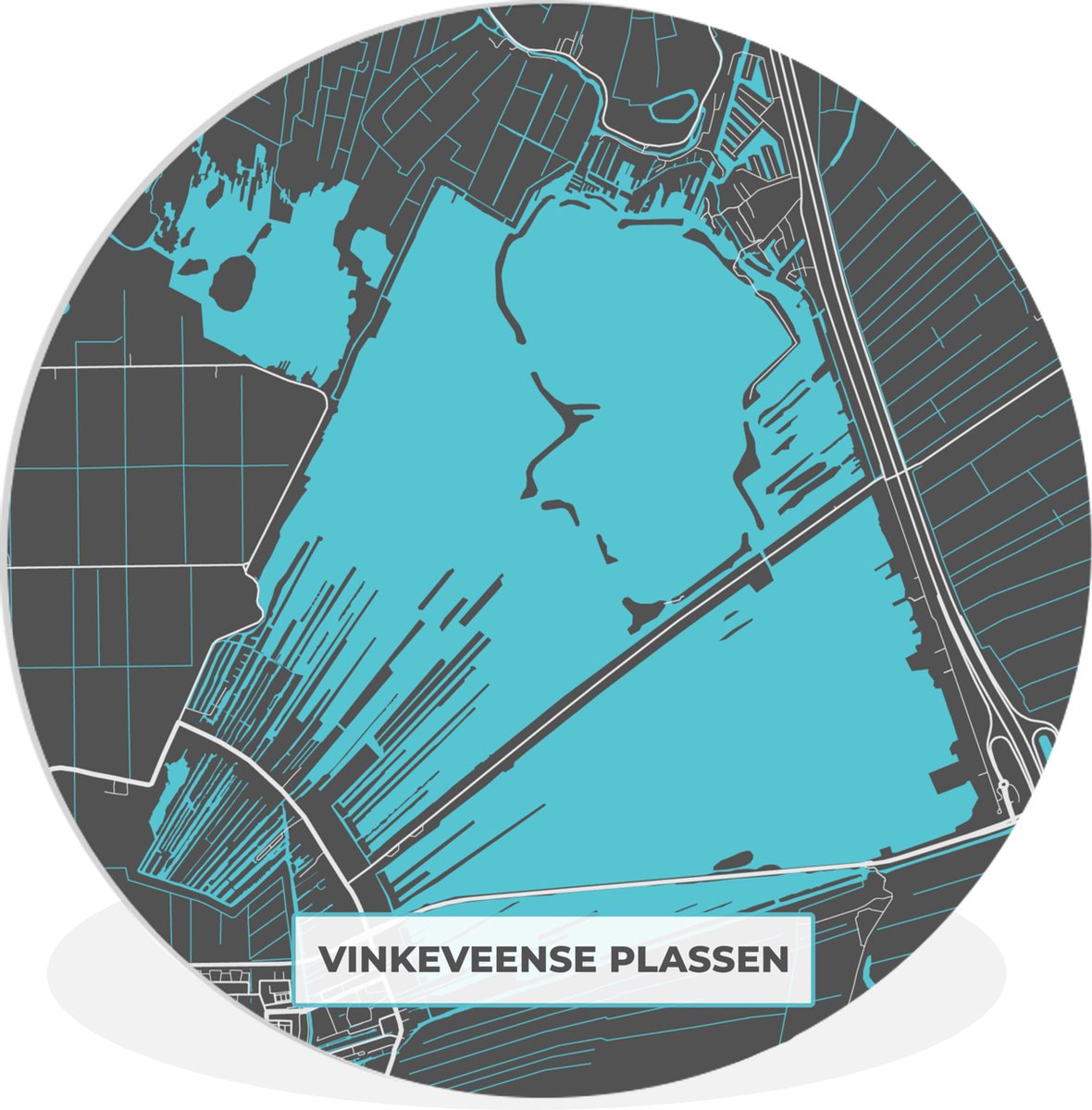 Wall Circle - Wall Circle Indoor - Vinkeveense Plassen - Map - Water ...