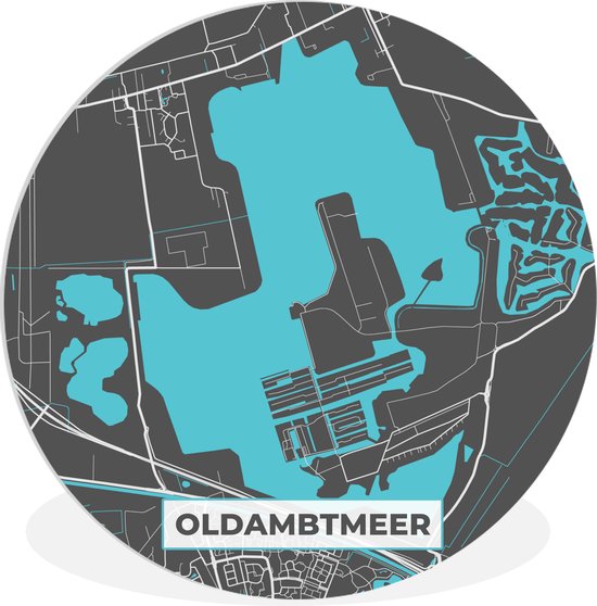 Wall Circle - Wall Circle Indoor - Nederland - Oldambtmeer - Map - Map - City Map - ⌀... | bol.com