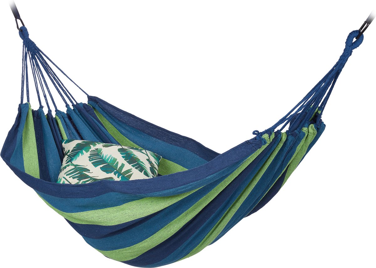Relaxdays hangmat buiten - draagbaar - reishangmat - familiehangmat ...