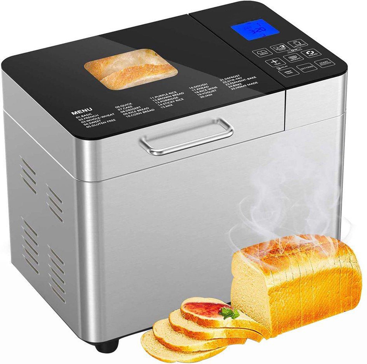 Happyment® Elektrische broodbakmachine - 25 in 1 - Premium Broodbak ...