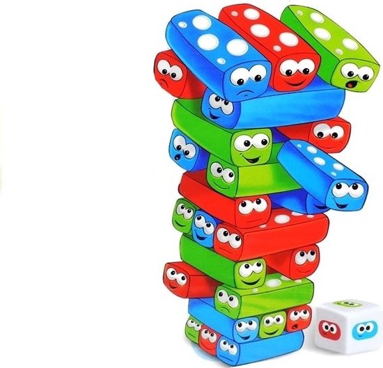 Jenga - vallende toren - kinderspel - rood blauw groen | Games | bol