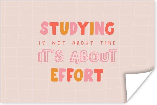 Poster Studeren - Quote - Motivatie - 30x20 cm | bol
