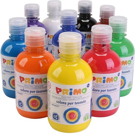 Textielverf - Diverse Kleuren- 10x300 ml | bol.com