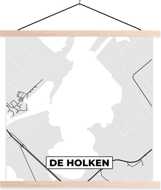 Posterhanger incl. Poster - Schoolplaat - De Holken - Kaart - Friesland ...