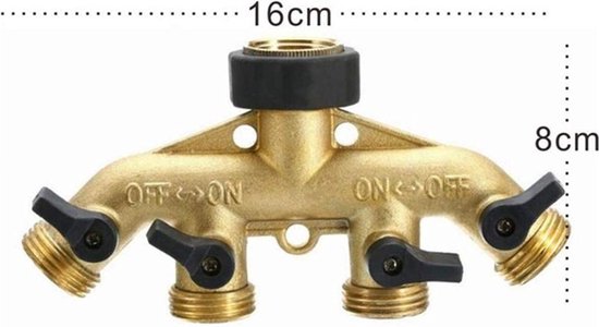 Achilles Y-stuk 3/4 - Y Stuk kraan - Kraan Splitter - Waterverdeler - Buitenkraan -... | bol