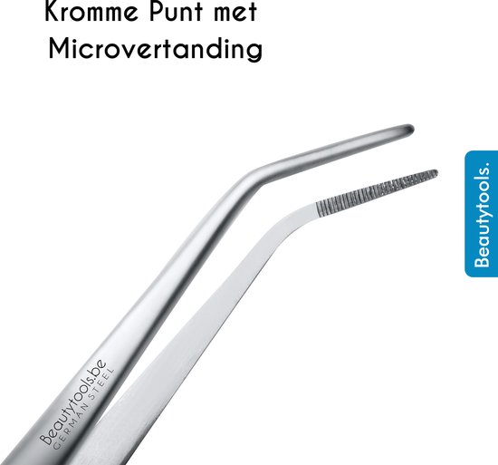 BeautyTools Punt Pincet SOLID-GRIP - Pincet met Microvertanding Voor ...