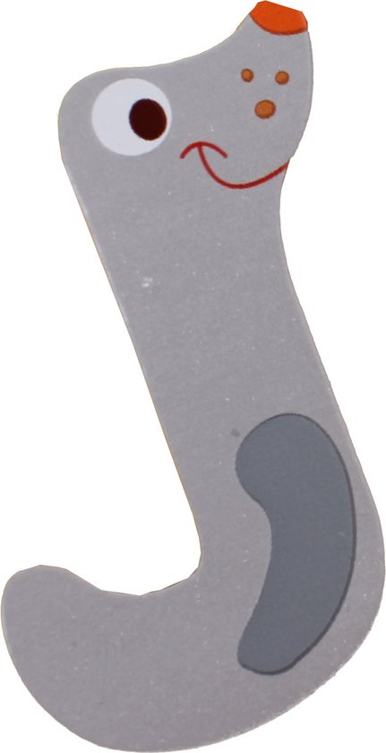 Scratch Letter J Zeehond Grijs 5.5 Cm | bol