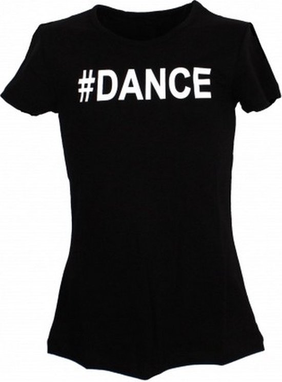 T-shirt "# Dance" meisjes zwart maat 116 | bol.com
