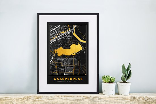 Fotolijst incl. Poster - Kaart - Plattegrond - Stadskaart - Nederland ...