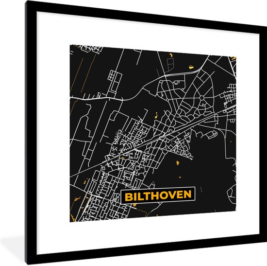 Fotolijst incl. Poster - Bilthoven - Stadskaart - Plattegrond - Kaart ...