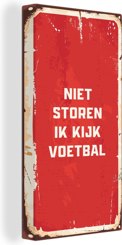 Canvas Schilderij Quotes - Spreuken - Niet storen ik kijk voetbal ...
