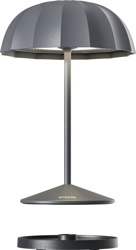 Sompex Tafellamp Ombrellino | Led | Antraciet/Grijs - indoor / outdoor / voor binnen... | bol