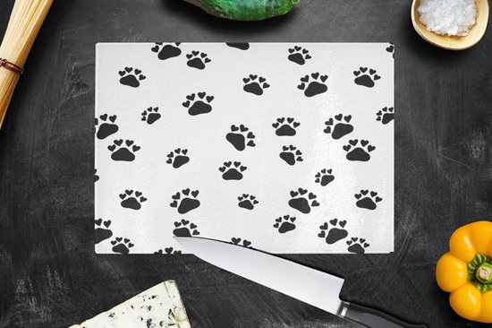 Glazen Snijplank - 28x20 - Patronen - Kat - Poten - Jongens - Meisjes ...