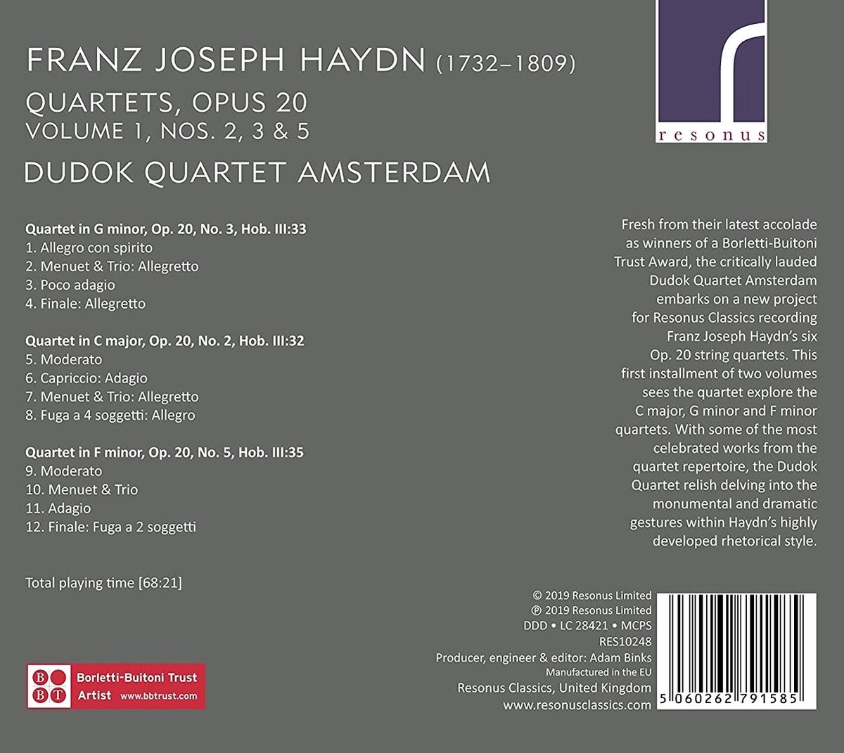 Dudok Quartet Amsterdam - Franz Joseph Haydn String Quartets (CD), Dudok Quartet... | bol