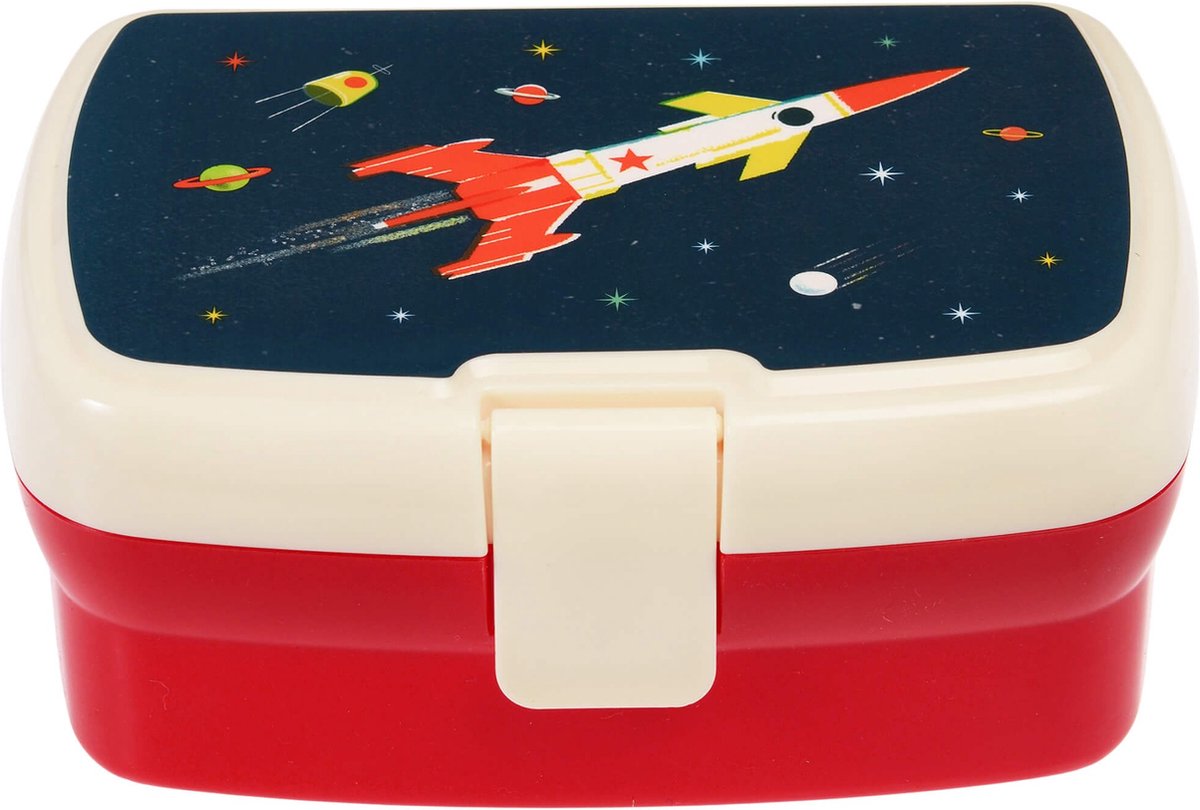 Grote brooddoos met vakjes raket - Rex London | bol