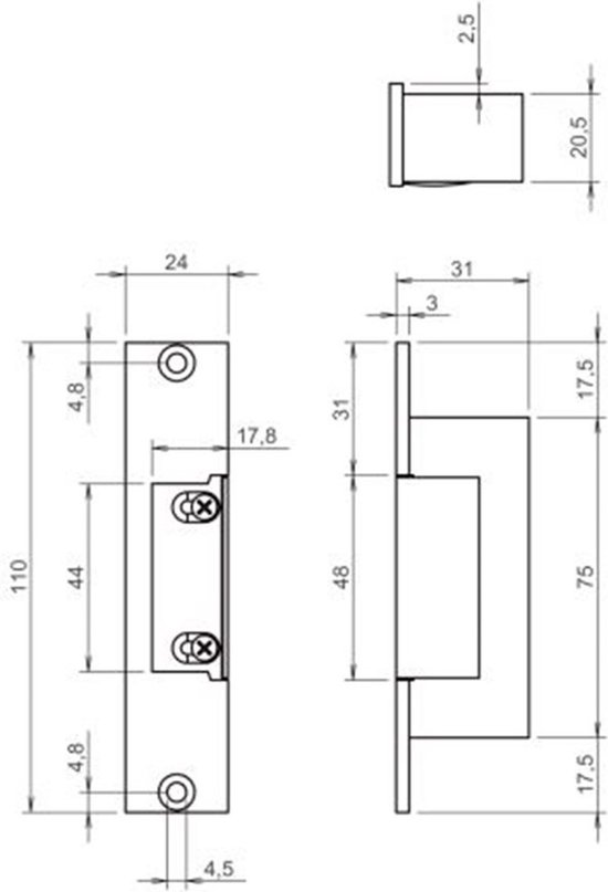 Effeff Deuropener - Elektrisch - Voor centraalslot - Universele ...