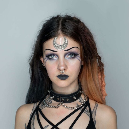 Bullet 69 Funky Punk - 1 row spike with chain Choker - Zwart | bol