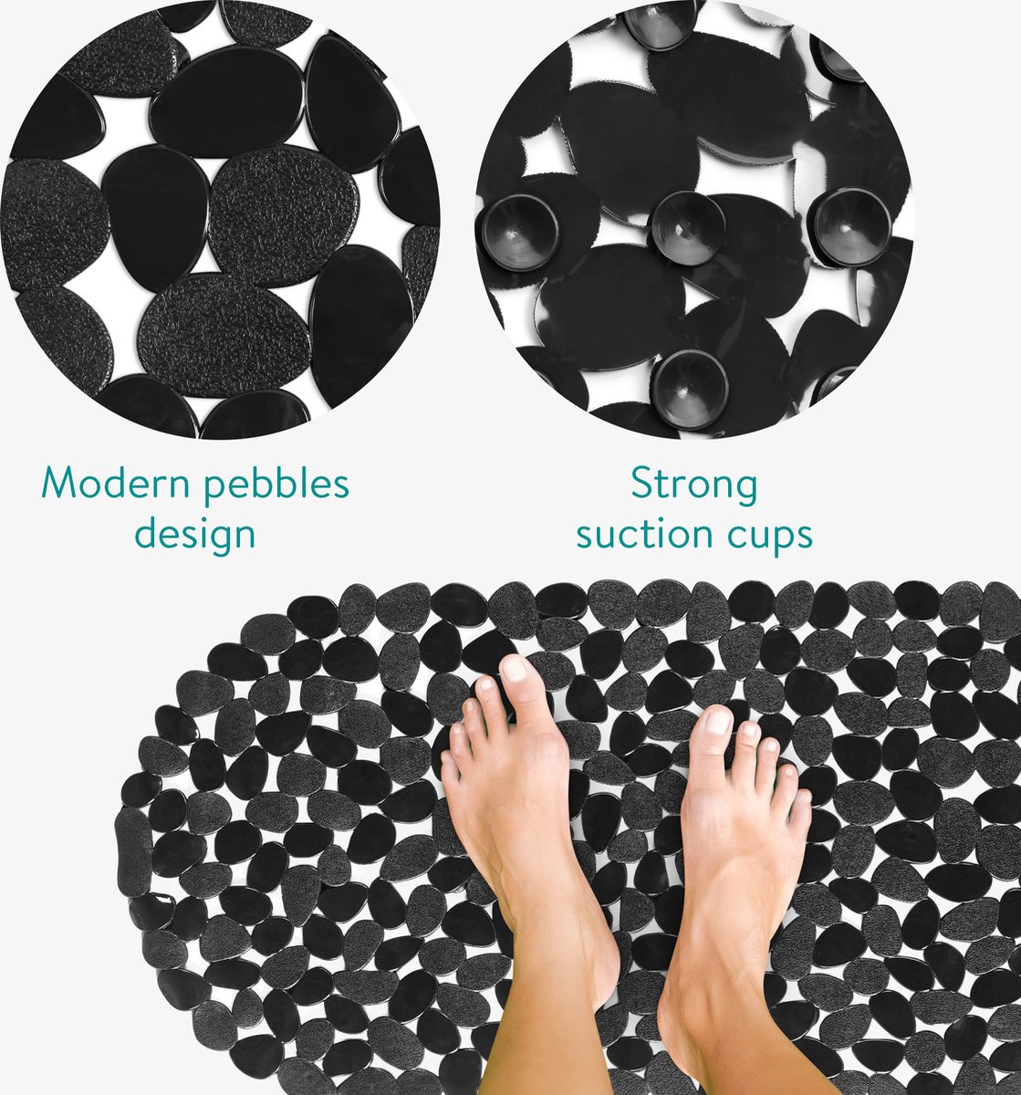 Navaris badmat anti-slip voor badkuip - Langwerpige douchemat 99 x 39 ...