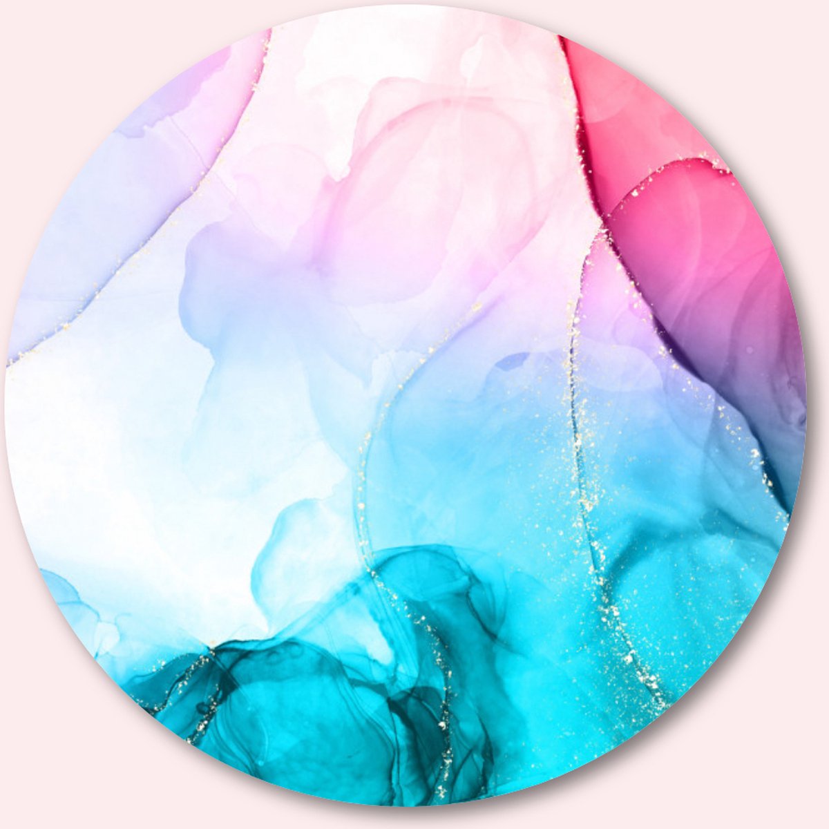 Dreamy - Cercle Mural Aluminium 60 cm - Figurines et Formes ...