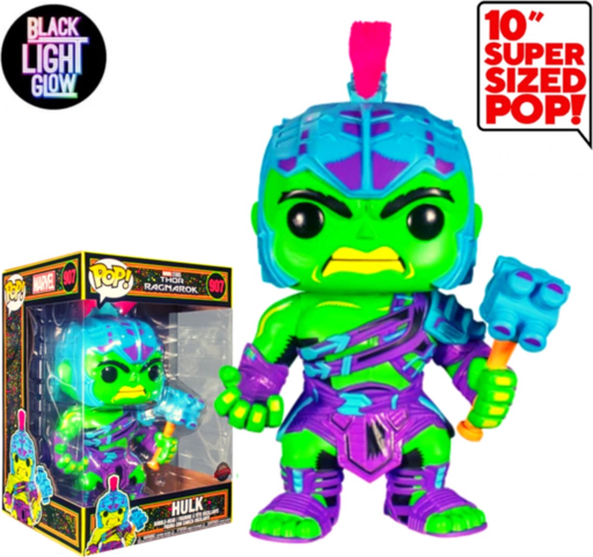 Funko Pop! Jumbo: Marvel Blacklight - Hulk - US Exclusive | bol.com