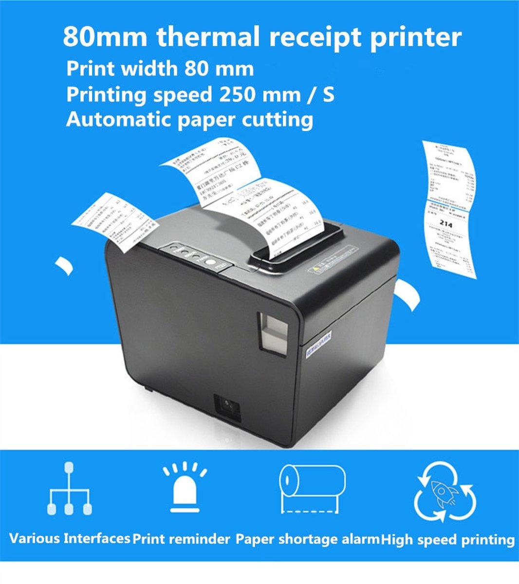 Pos Kassa 80 Mm Thermische Printer Usb Netwerk Poort Auto Papier ...