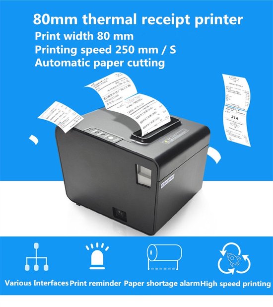 Pos Kassa 80 Mm Thermische Printer Usb Netwerk Poort Auto Papier ...