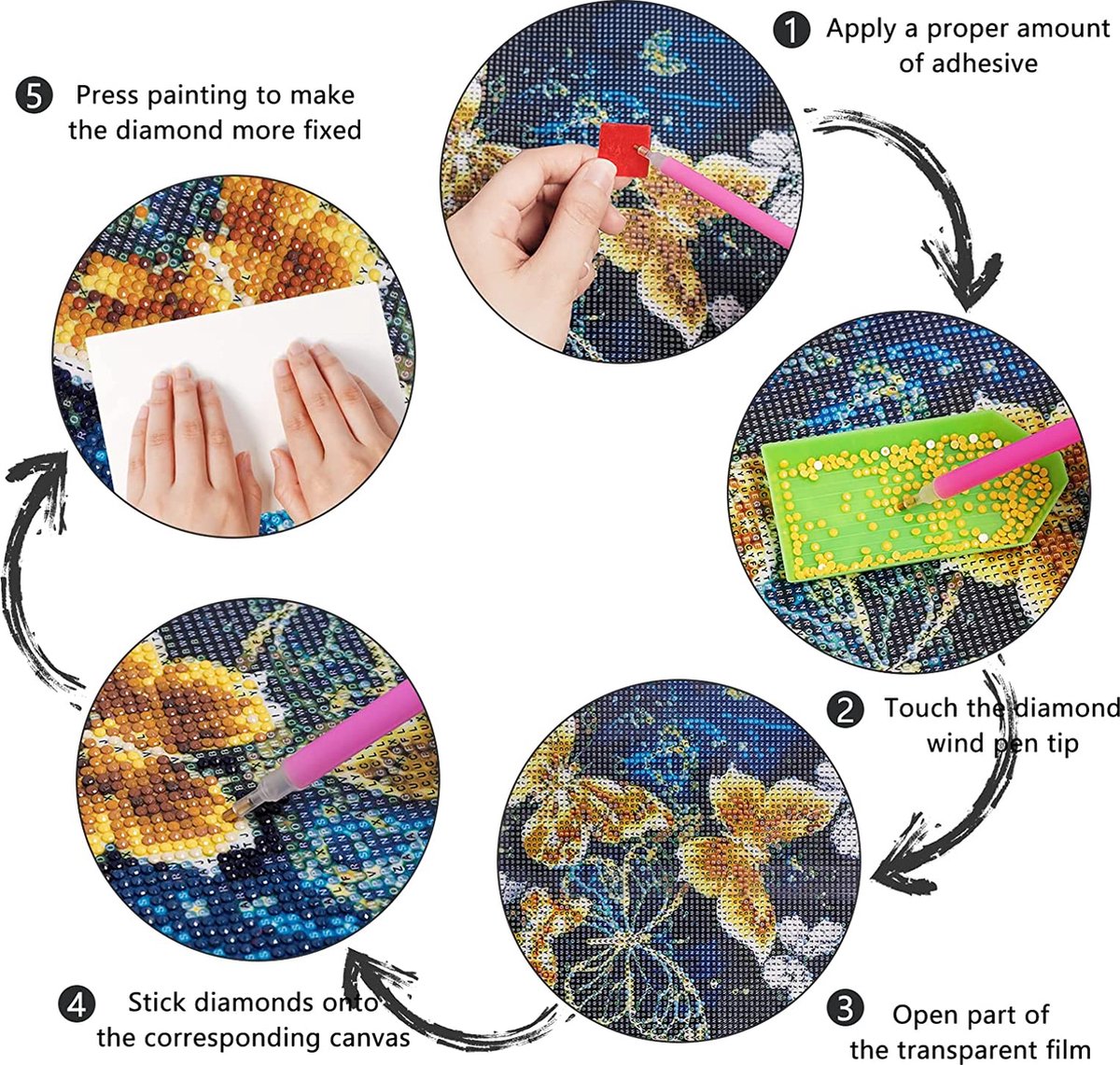 5D Diamond Painting Kit - zelf Diamond Painting Set Kleurrijk Paard, 5D ...