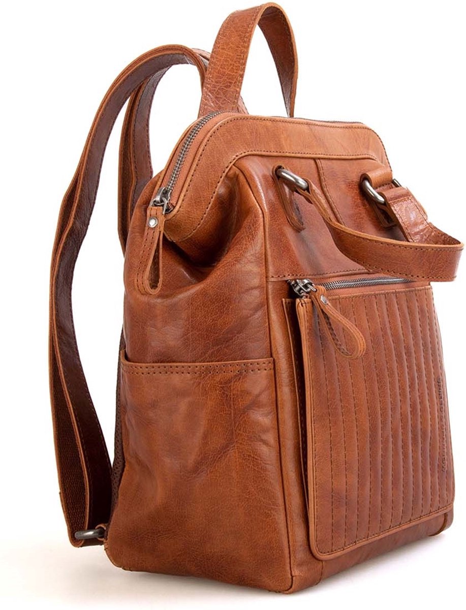 Spikes & Sparrow Rugtas / Rugzak / Schooltas - Bronco - 10 Liter - Leer ...