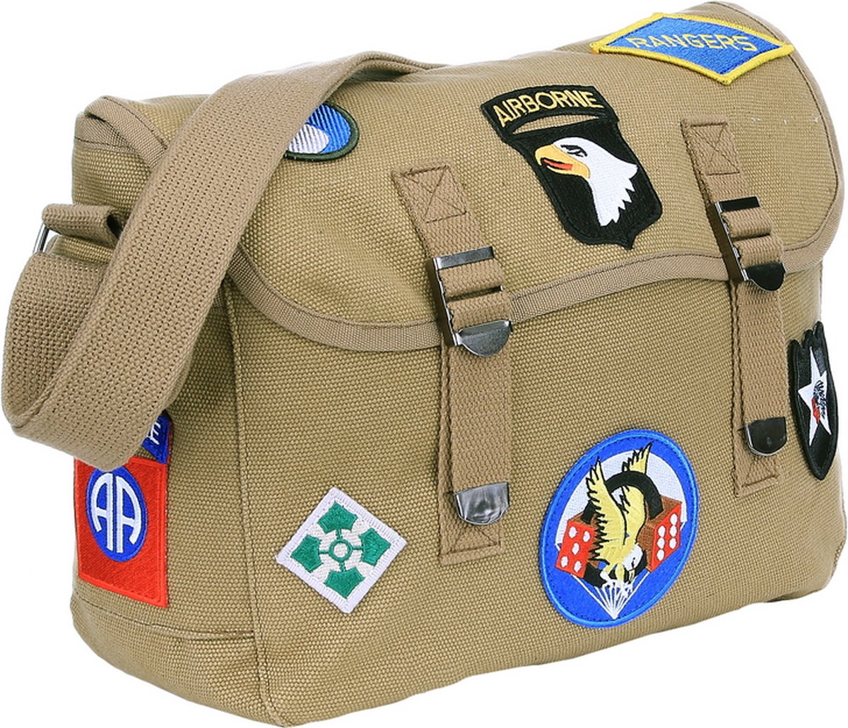 Fostex Pukkel tas US WWII emblemen khaki | bol