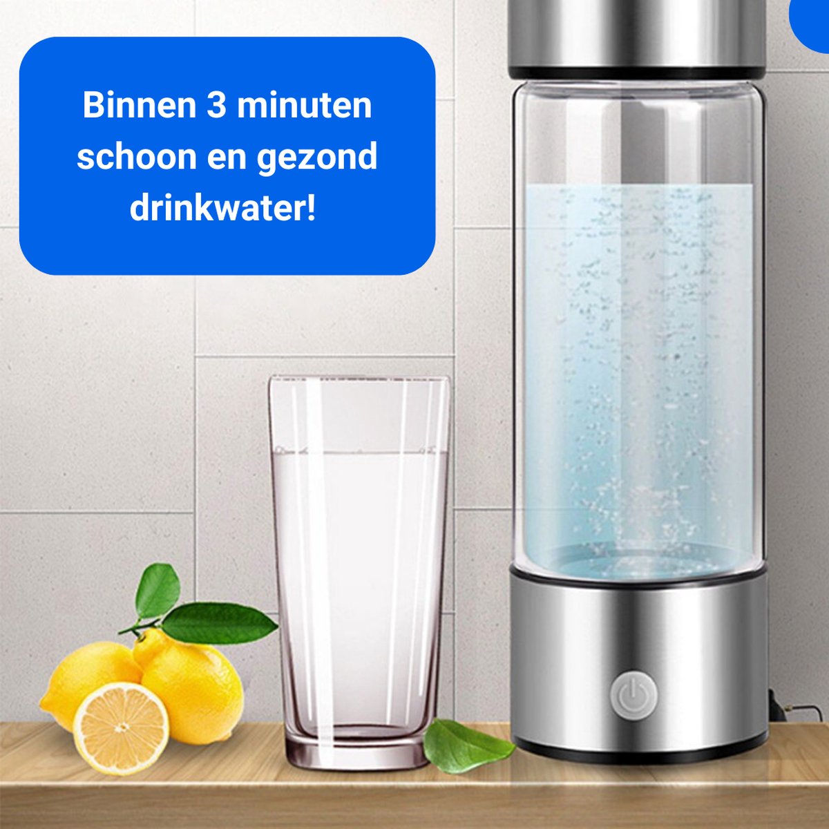 Waterstof Generator - Waterstof Generator Drinkfles - Waterfilterfles ...