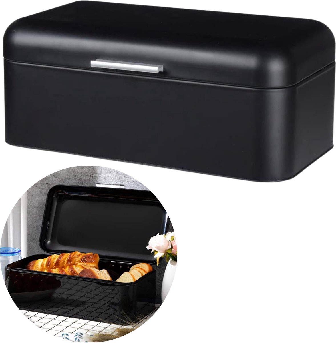 Cheqo® Broodtrommel - Verhouddoos - Brooddoos - Brood Bewaren - Metaal ...