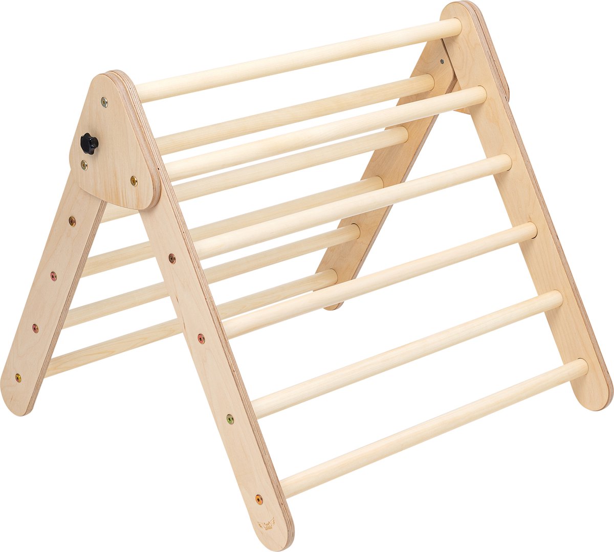 KateHaa Houten Klimdriehoek met Ladder Naturel - Klimrek - Houten ...