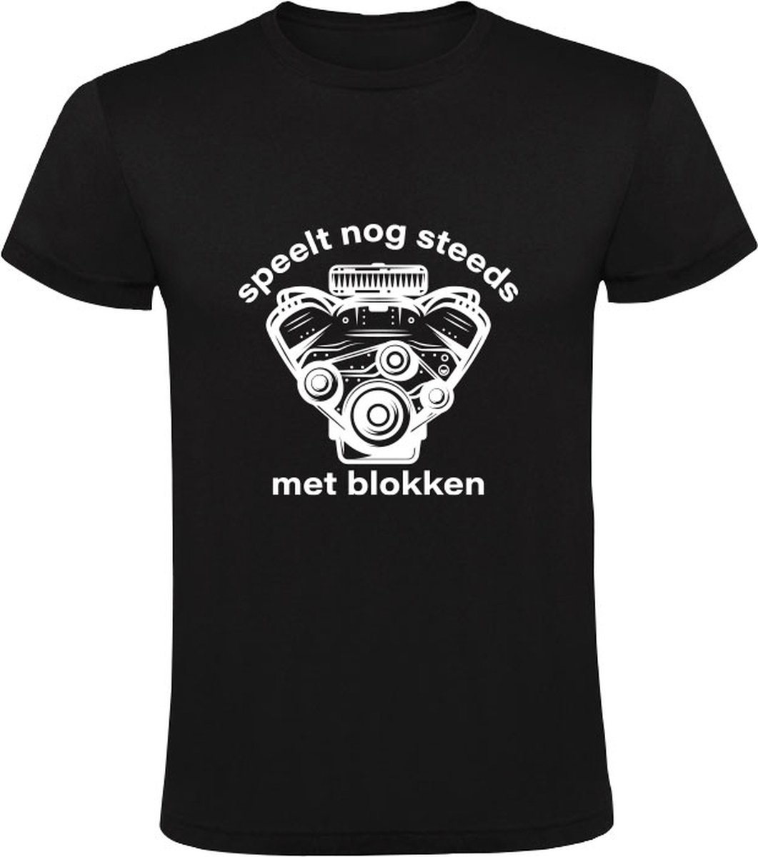 Speelt nog steeds met blokken | Heren T-shirt | Automonteur | Garage ...