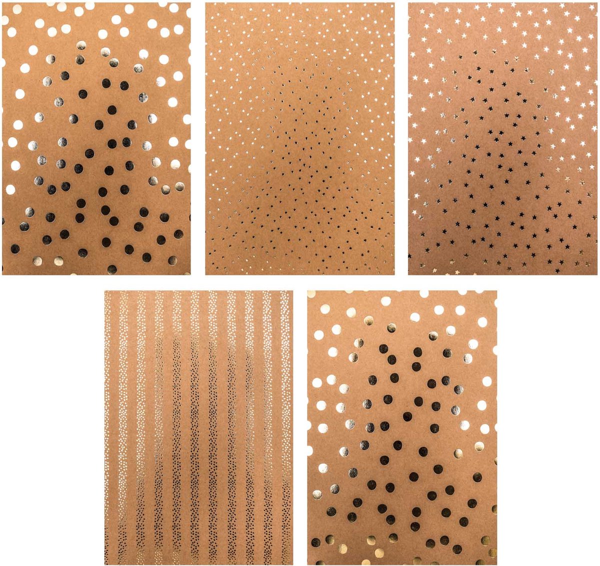 Papierblok 20 Vel Craft Knutselpapier met Goudfolie & Zilverfolie ...