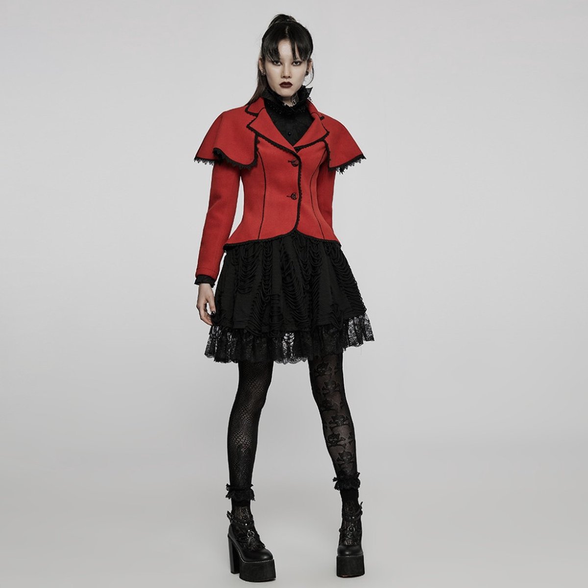 Punk Rave Jacket -S- Gothic Tales Rood | bol.com