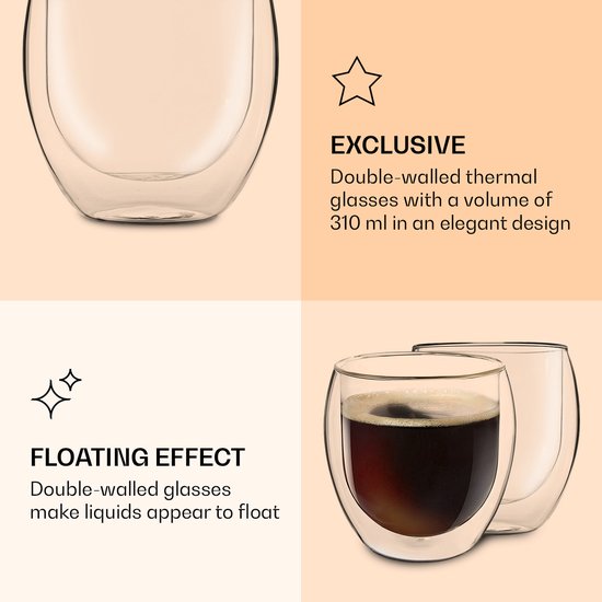 Feelino - Duos Jumbo Latte Macchiato Glazenset - 4 X 310 Ml ...