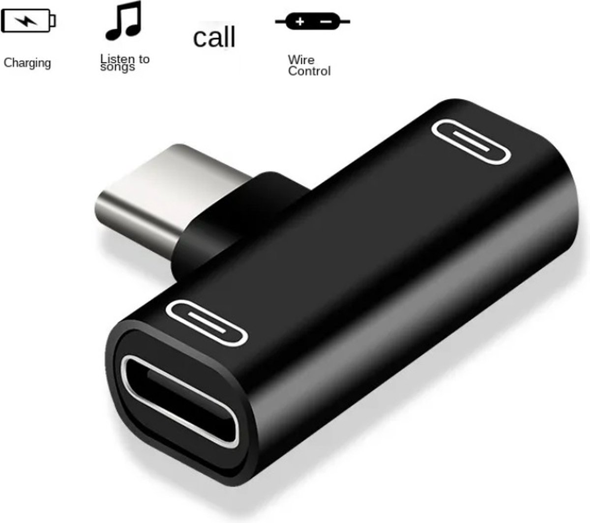 Xtabarya USB C-Splitter, 2 in 1 type C Naar C Audio-Adapter ...