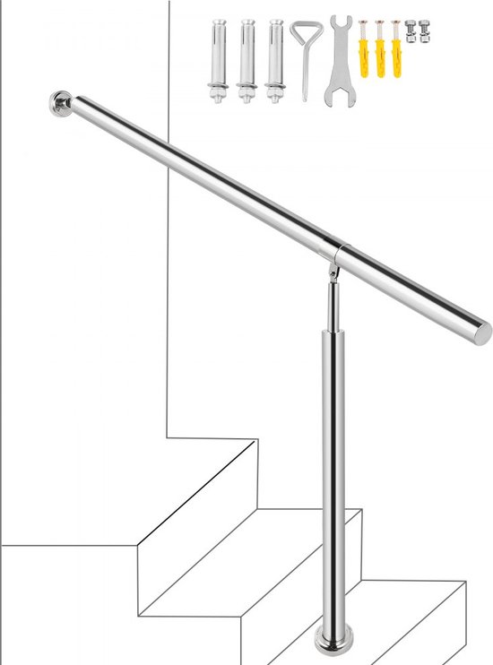 Balustrade Trap Trapleuning voor buiten Trapleuning Roestvrijstalen ...