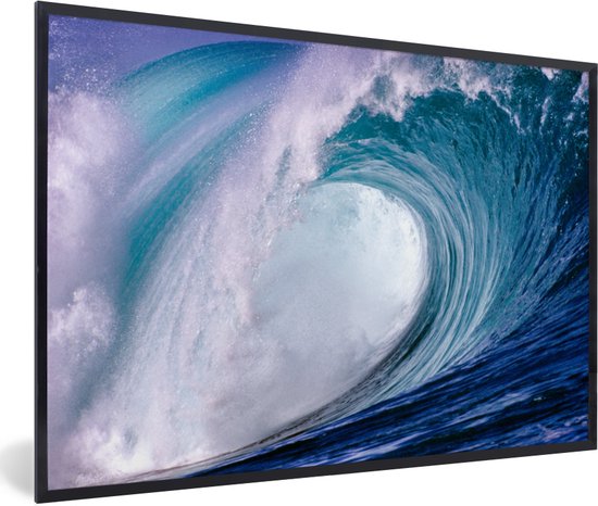 Fotolijst incl. Poster - Zee - Hawaii - Golf - 120x80 cm - Posterlijst ...