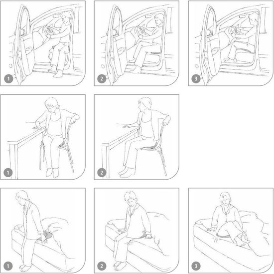 Auto-instaphulp draaischijf Easy Turn XL : voor zittende transfer - 45 cm grijs | bol