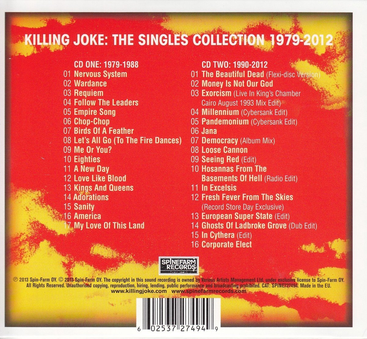 Killing Joke - Singles Collection 1979 - 2012 (CD) (Limited Edition ...