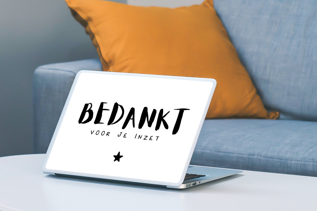 Laptop sticker - 11.6 inch - Collega - Bedankt voor je inzet - Quotes ...