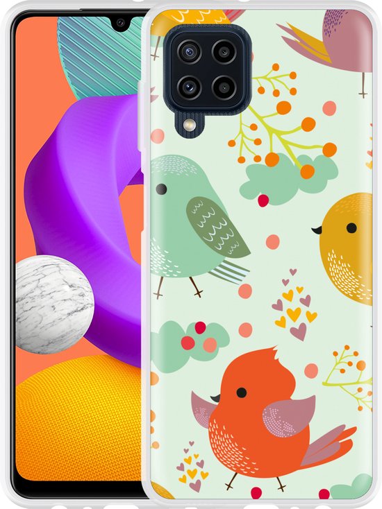 Hoesje Geschikt voor Samsung Galaxy M22 Cute Birds | bol