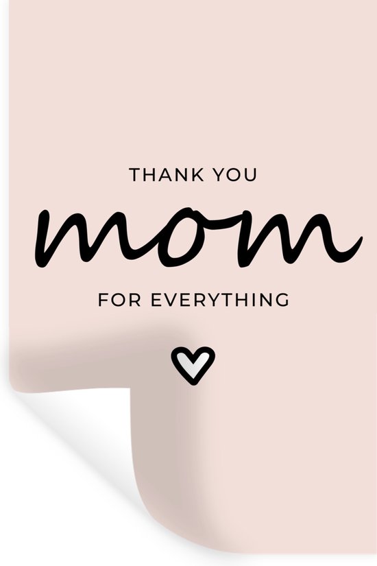 Muurstickers - Sticker Folie - Bedank jouw moeder op Moederdag – thank ...