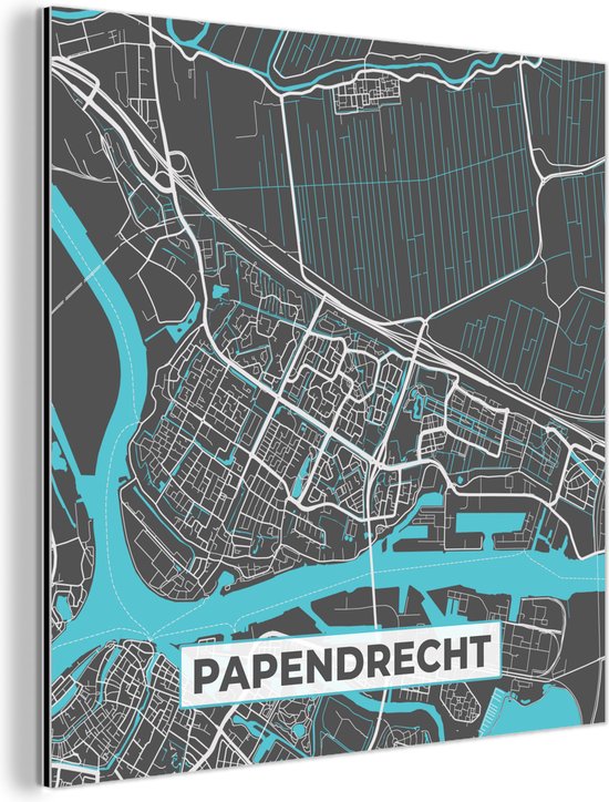 Décoration murale Métal - Peinture Aluminium - Carte - Papendrecht ...