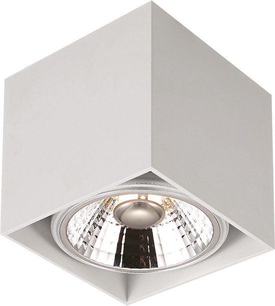 BOX-1L vierkant wit incl. AR111 12,4W 2700K | bol