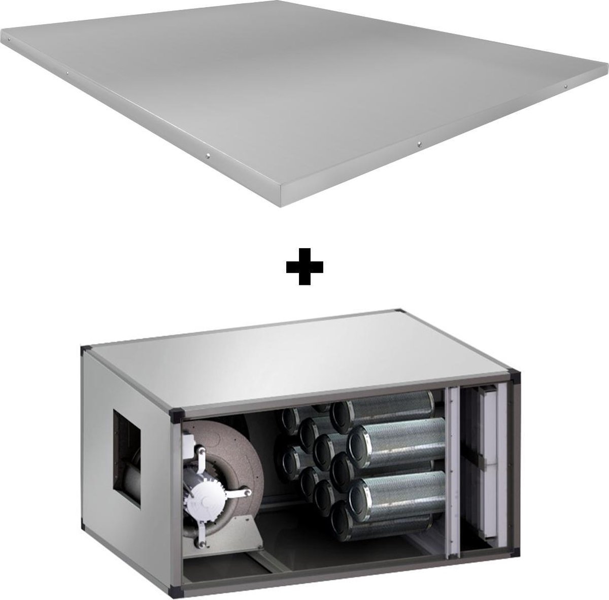 Actieve koolstoffilter 7000 m³ - met voorfilter en actief koolfilter ...